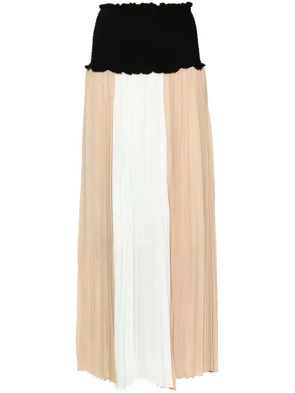 TWINSET Colour-block Pleated Midi Dress