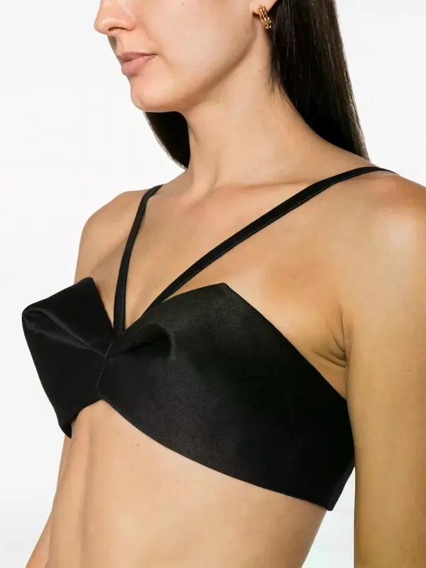 Versace Gathered Bustier Crop Top