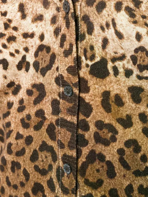 Dolce & Gabbana Leopard-print Cashmere Cardigan