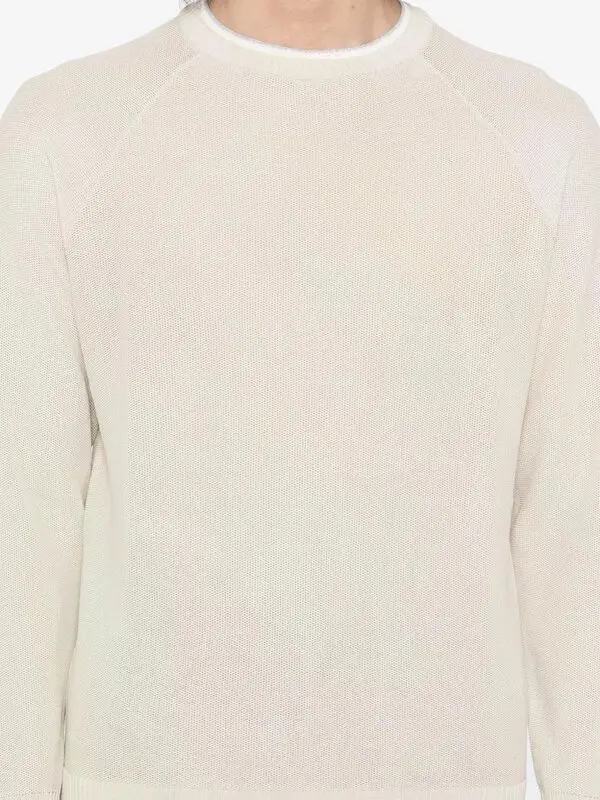 Eleventy Crew Neck Jumper - Neutrals