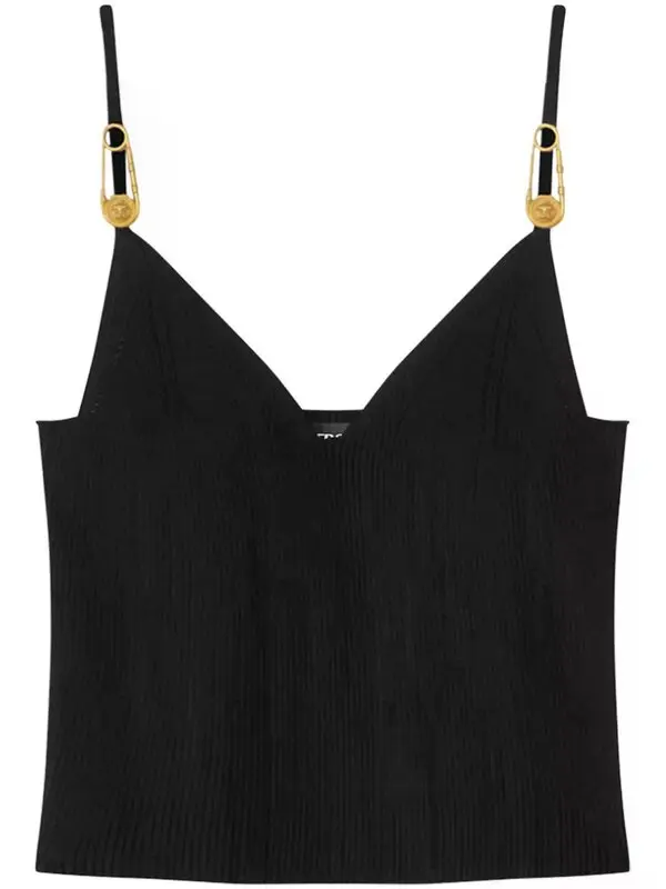 Versace Safety Pin Crop Top