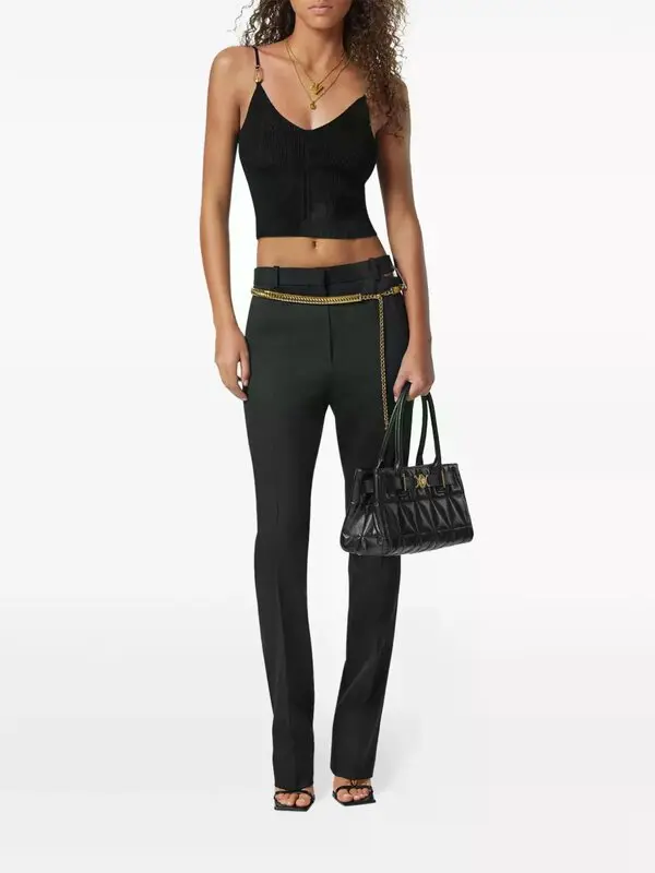 Versace Safety Pin Crop Top