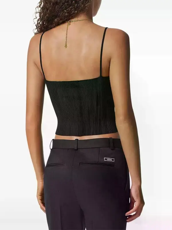 Versace Safety Pin Crop Top