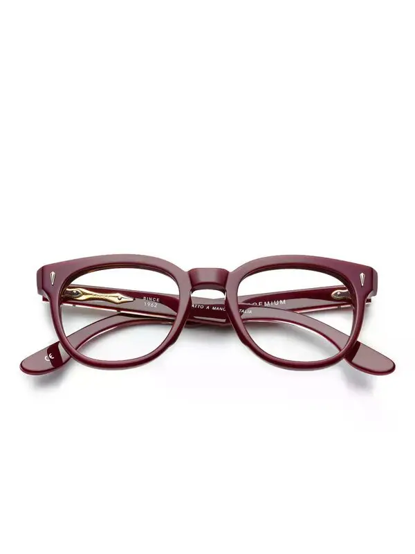 Kàdor Round-frame Glasses - Red