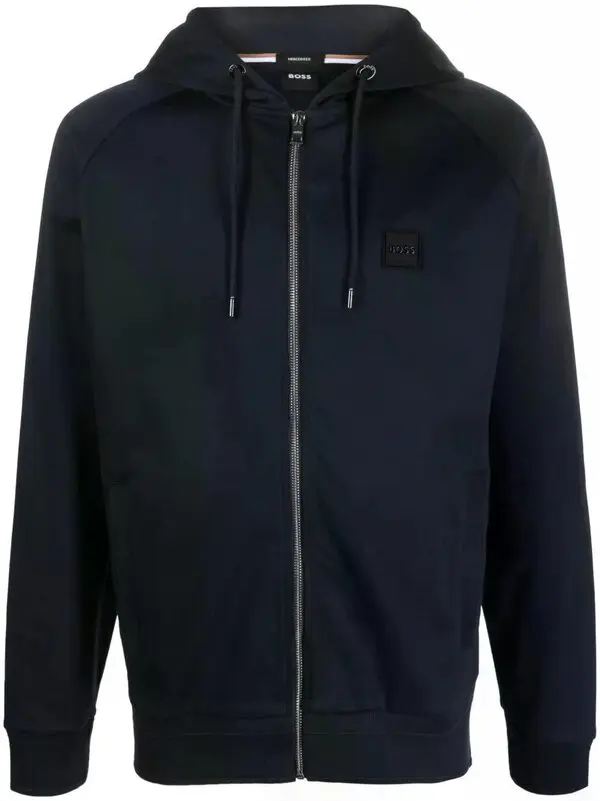 BOSS Logo-patch Drawstring Hoodie