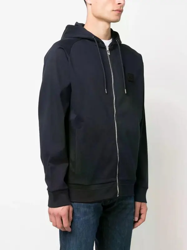 BOSS Logo-patch Drawstring Hoodie