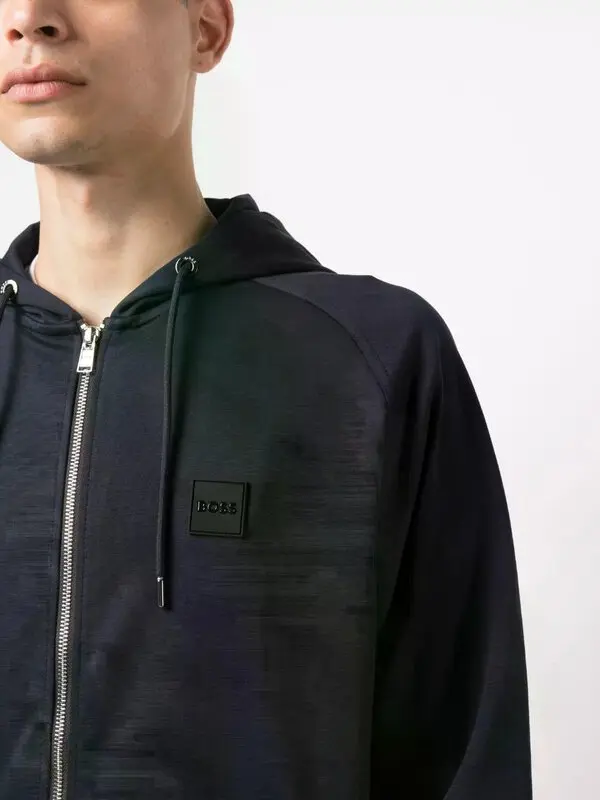 BOSS Logo-patch Drawstring Hoodie