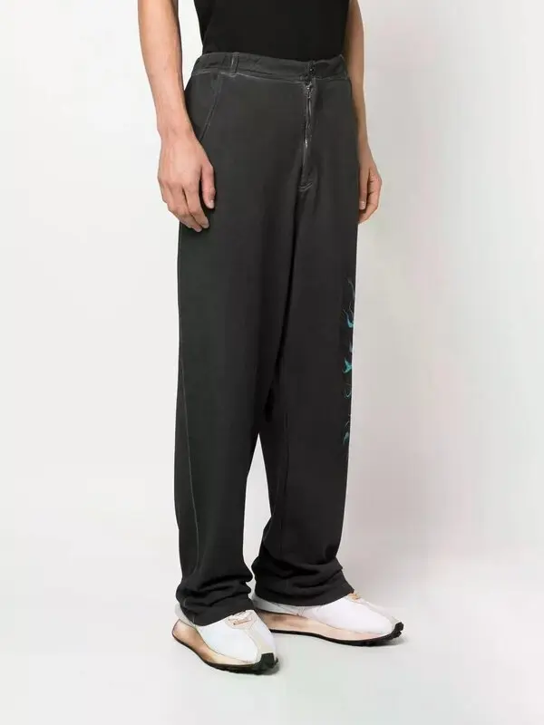 Roberto Cavalli Graphic-print Straight Trousers