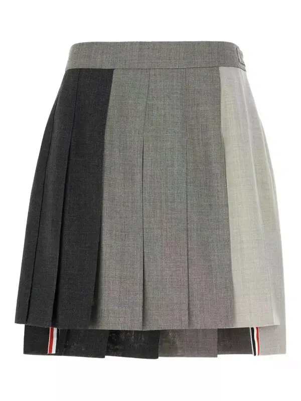 Thom Browne Dropped Back Pleated Mini Skirt
