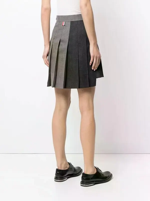 Thom Browne Dropped Back Pleated Mini Skirt