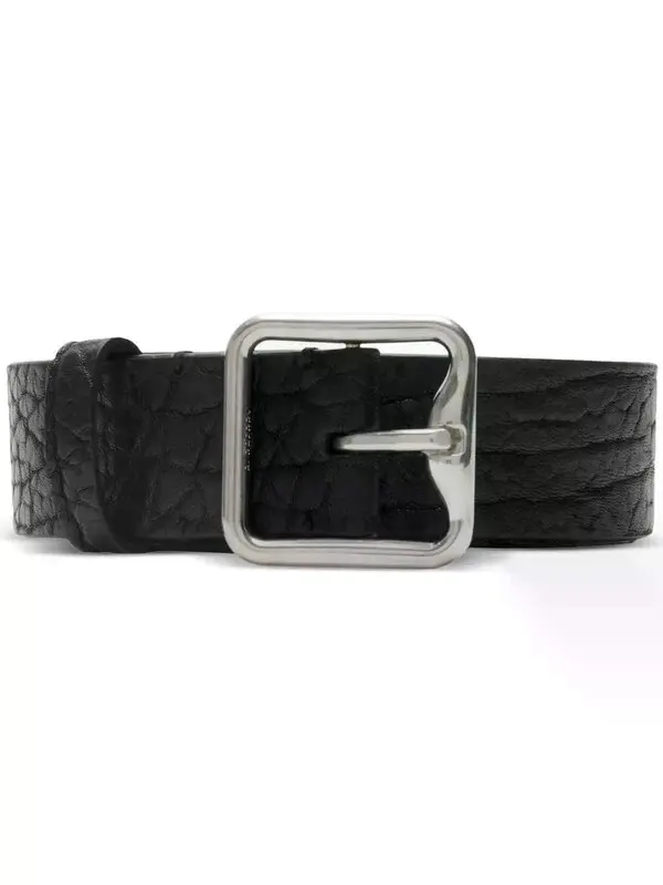 Burberry B-buckle Leather Belt - Black
