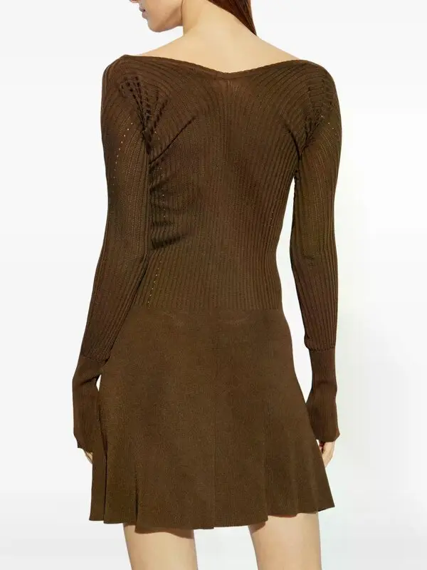 Jacquemus La Robe Ribbed Minidress - Brown
