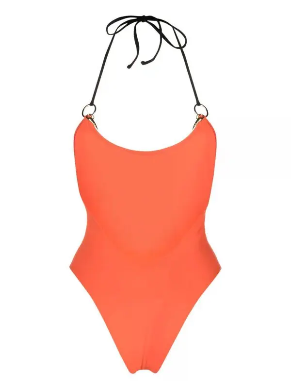 Roberto Cavalli Halterneck Tie-fastening Swimsuit