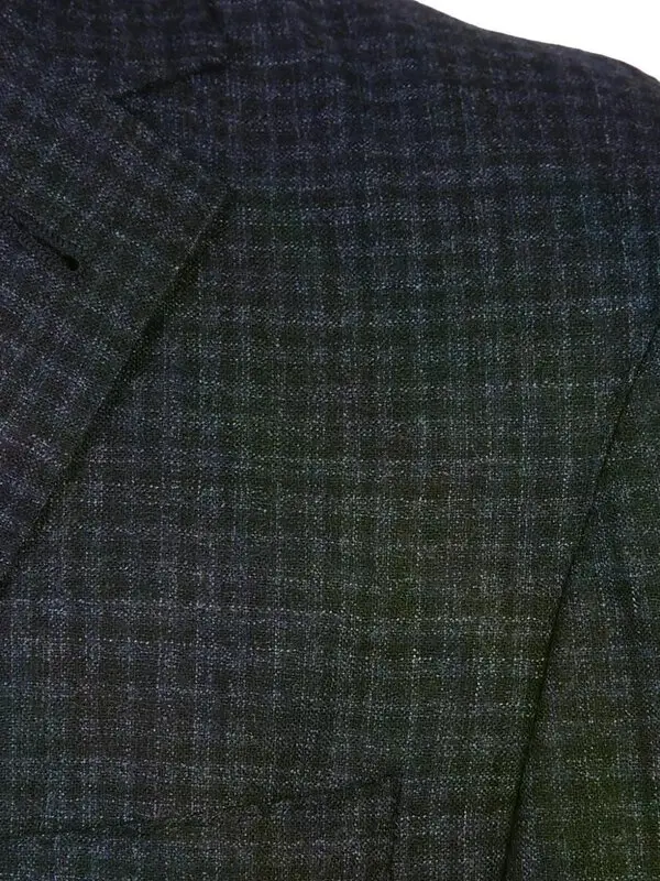 Corneliani Checked Wool Blazer - Blue
