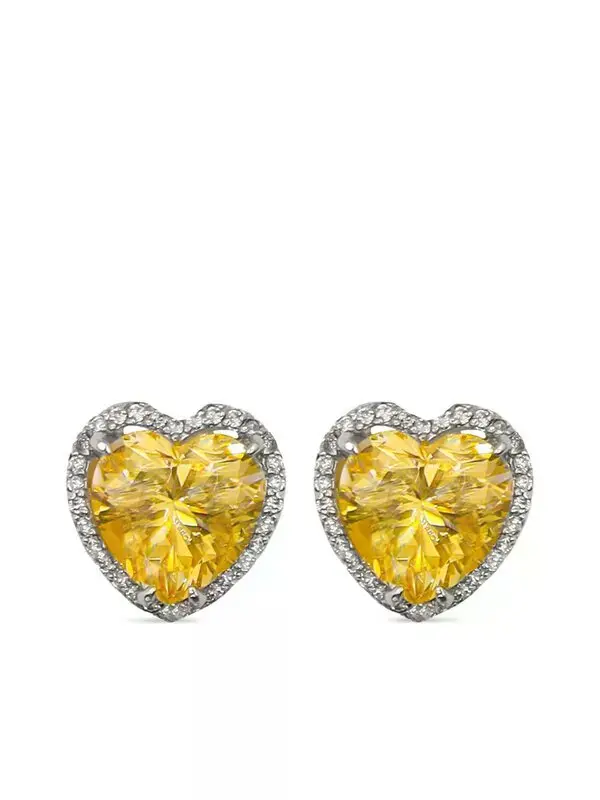 JUWELINA PARIS Radiant Heart Earrings - Silver