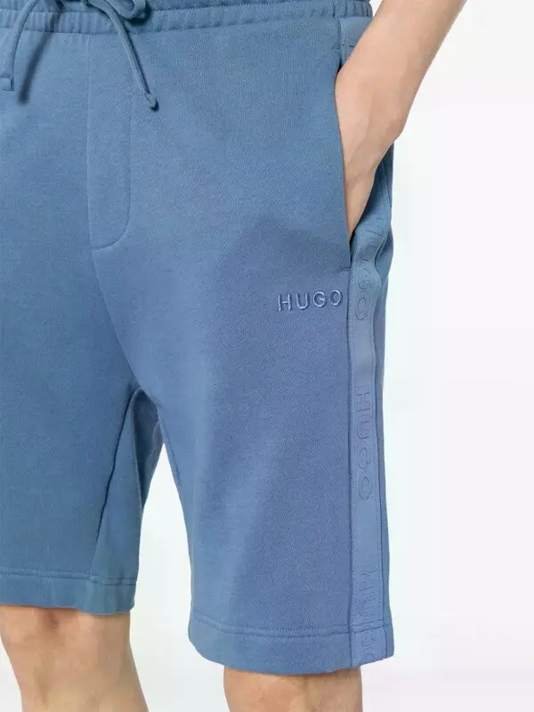 Hugo Cotton Terry Shorts With Logo Tape Detailing