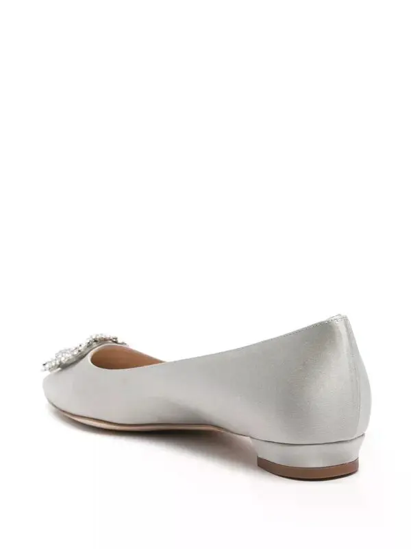 Manolo Blahnik Hangisi Ballet Flats - Grey