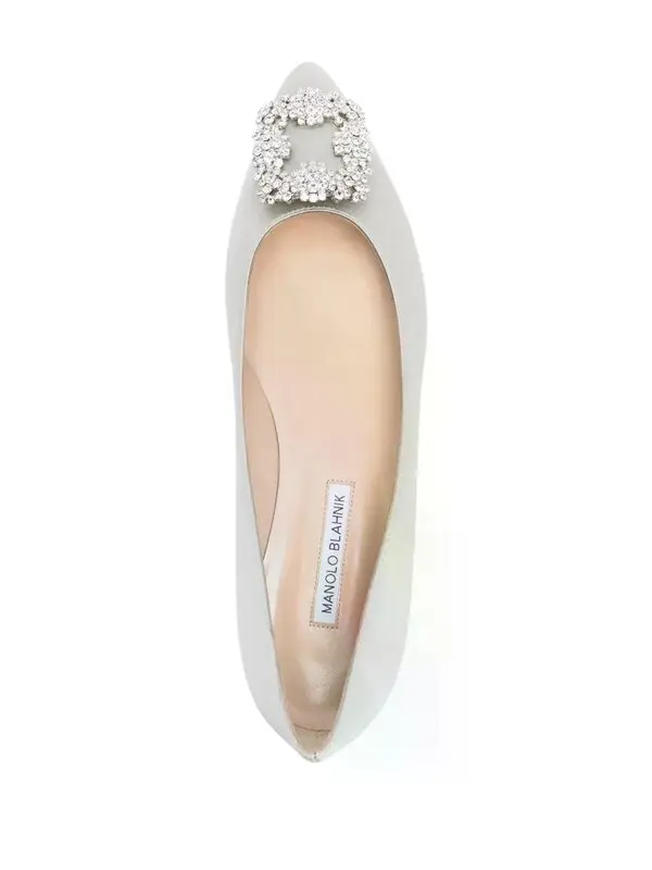 Manolo Blahnik Hangisi Ballet Flats - Grey