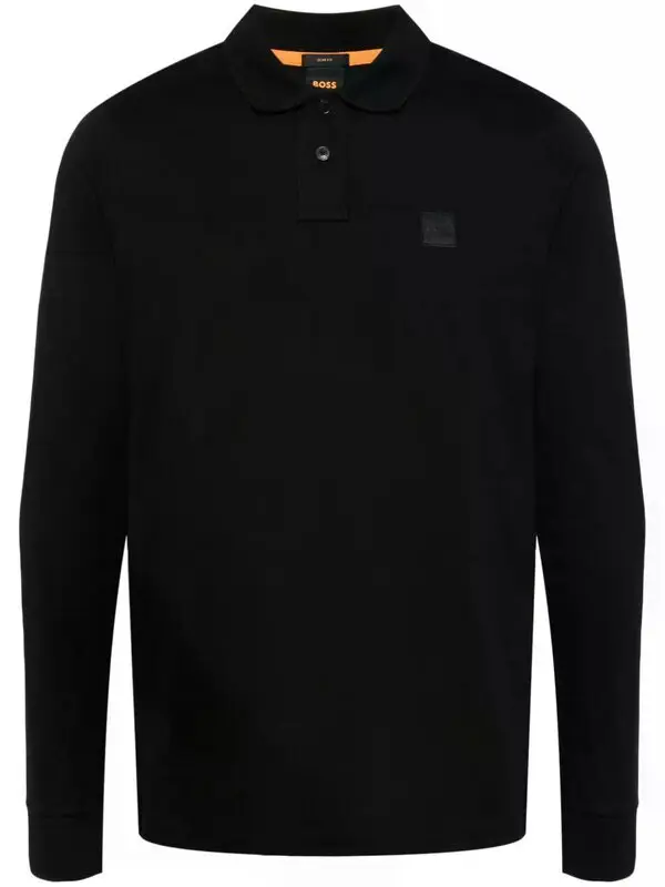 BOSS Logo-appliqué Long-sleeved Polo Shirt