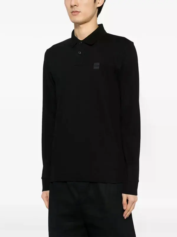 BOSS Logo-appliqué Long-sleeved Polo Shirt