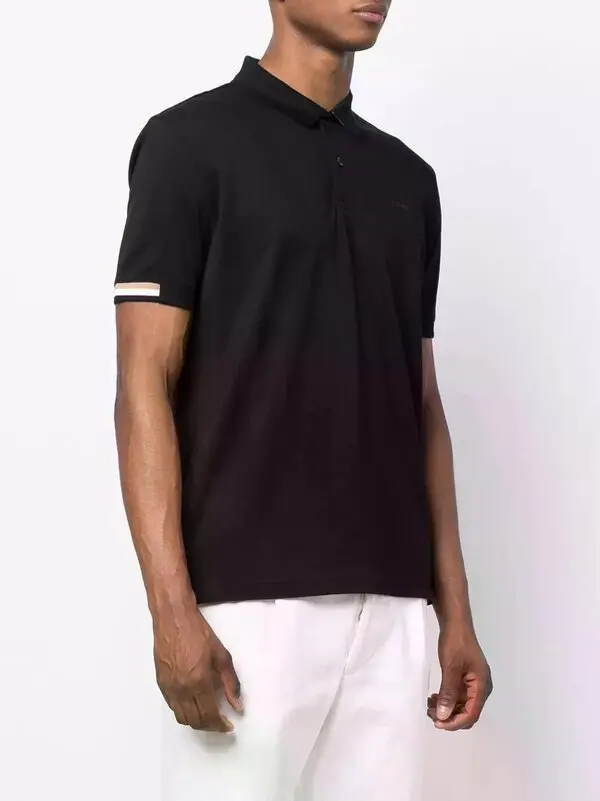 BOSS Stripe-trimmed Polo Shirt - Black
