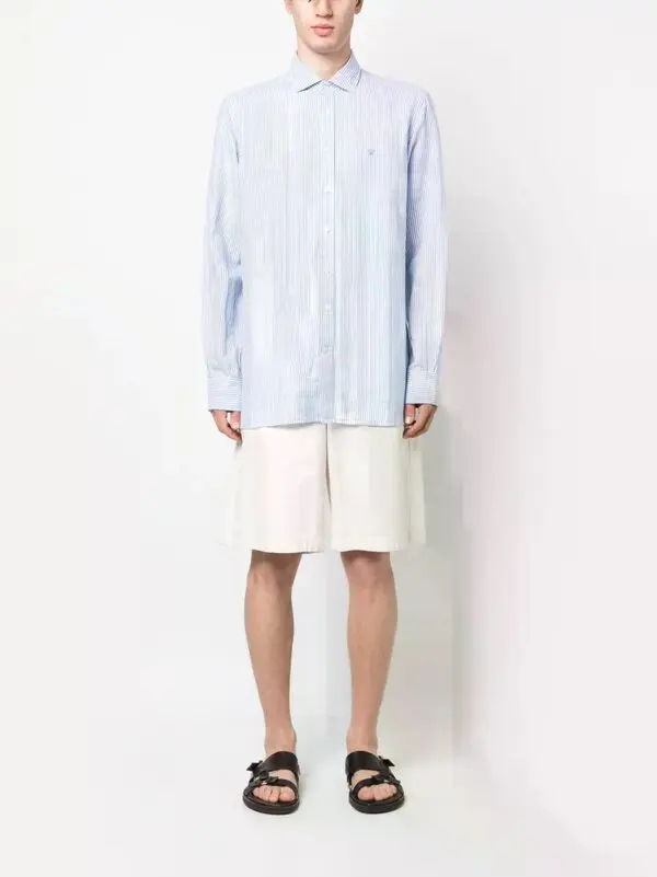 HACKETT Bengal Stripe-pattern Linen-blend Shirt