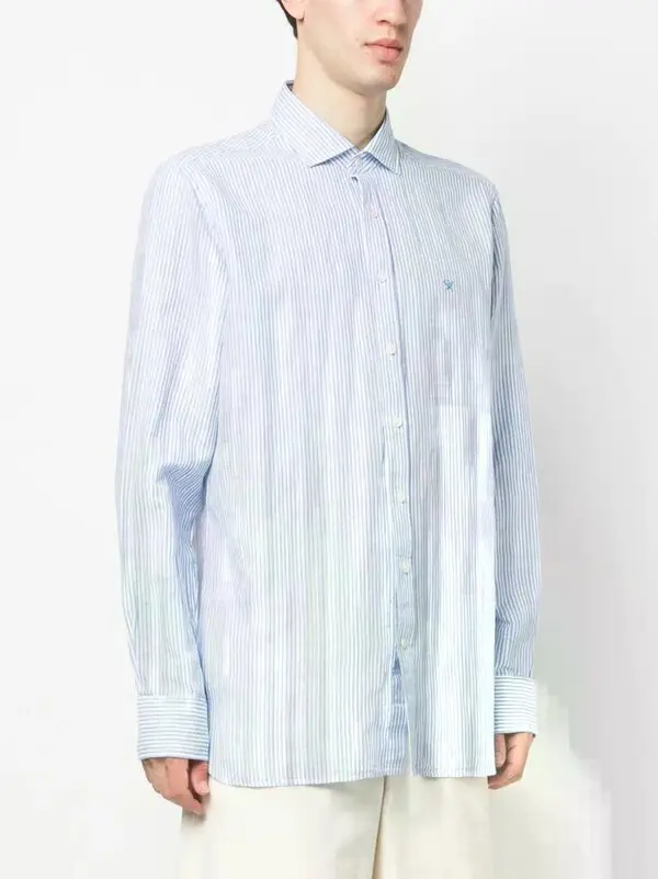 HACKETT Bengal Stripe-pattern Linen-blend Shirt