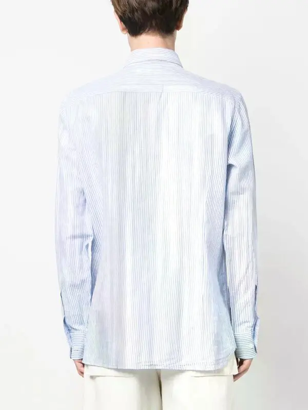 HACKETT Bengal Stripe-pattern Linen-blend Shirt