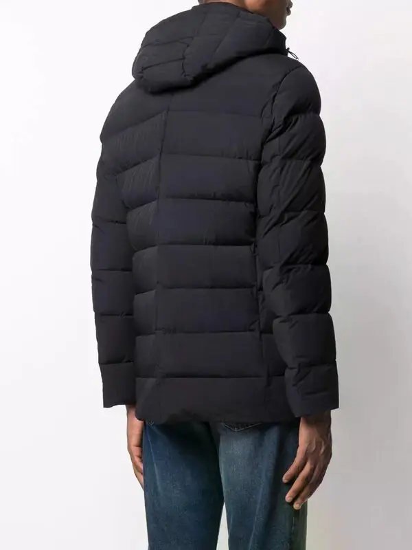 MOORER Double-breasted Padded Jacket - Blue