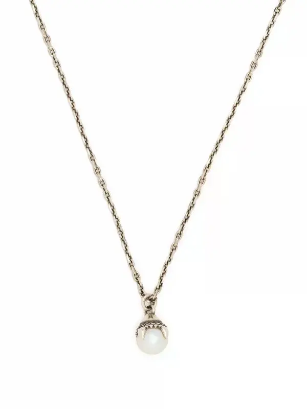 Emanuele Bicocchi Pearl Pendant Necklace - Silver