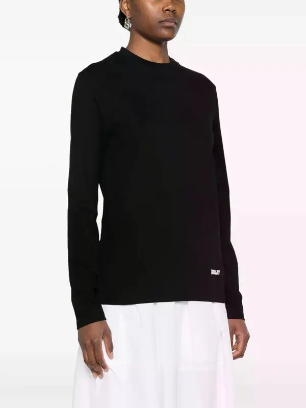 JIL SANDER Logo-plaque Cotton T-shirt - Black