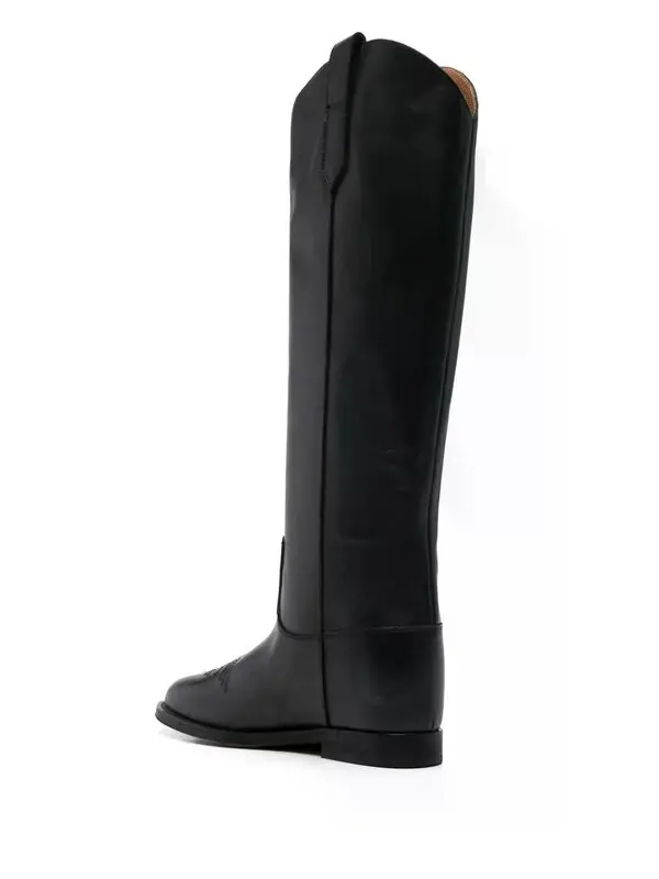 VIA ROMA 15 Leather Knee High Boots