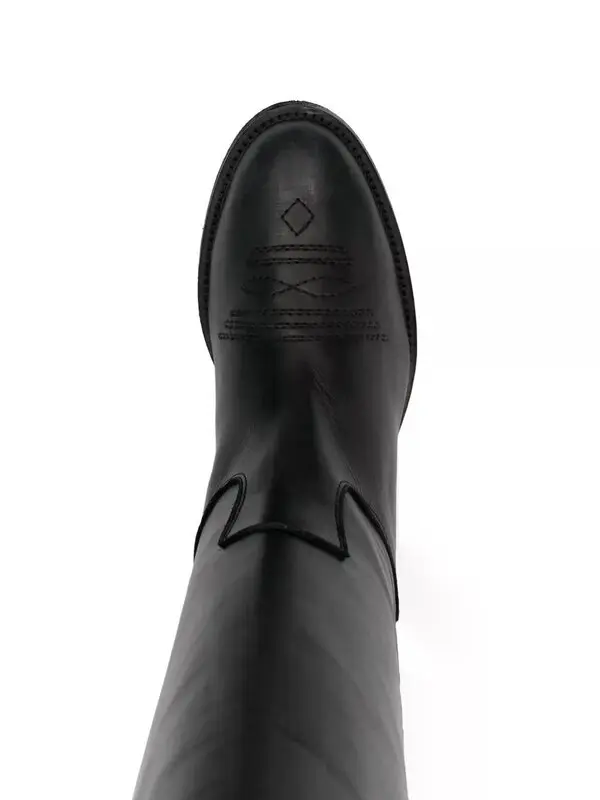 VIA ROMA 15 Leather Knee High Boots