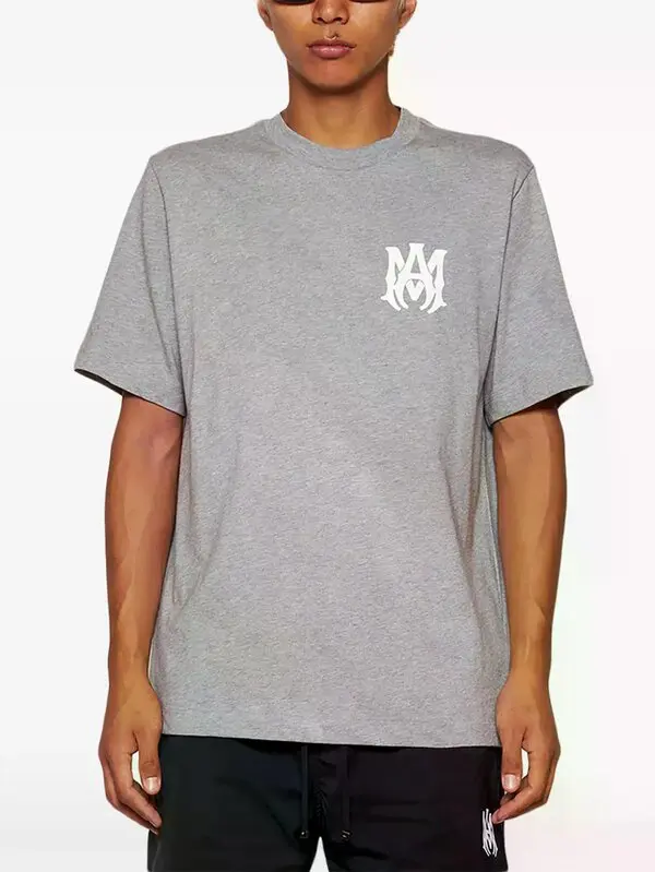 Amiri Logo-print Cotton T-shirt - Grey