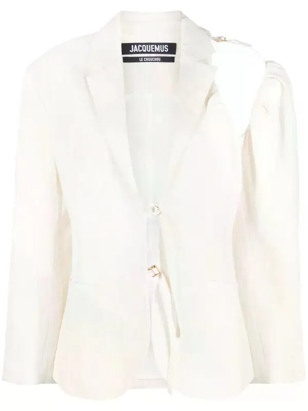 Jacquemus La Veste Galliga Asymmetric Blazer - Neutrals