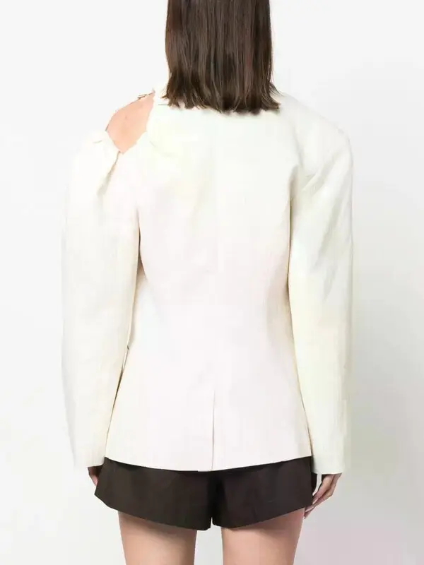 Jacquemus La Veste Galliga Asymmetric Blazer - Neutrals