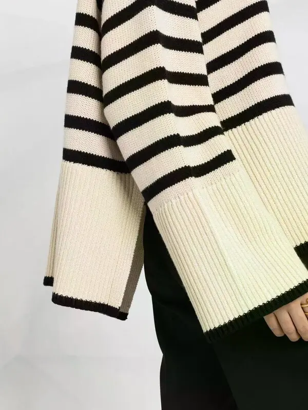 TOTEME Striped Roll Neck Jumper