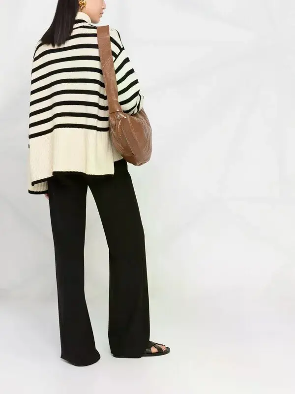 TOTEME Striped Roll Neck Jumper