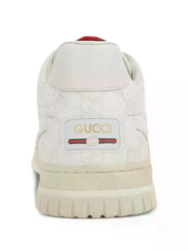 Gucci Logo-print Stripe-trim Sneakers - White