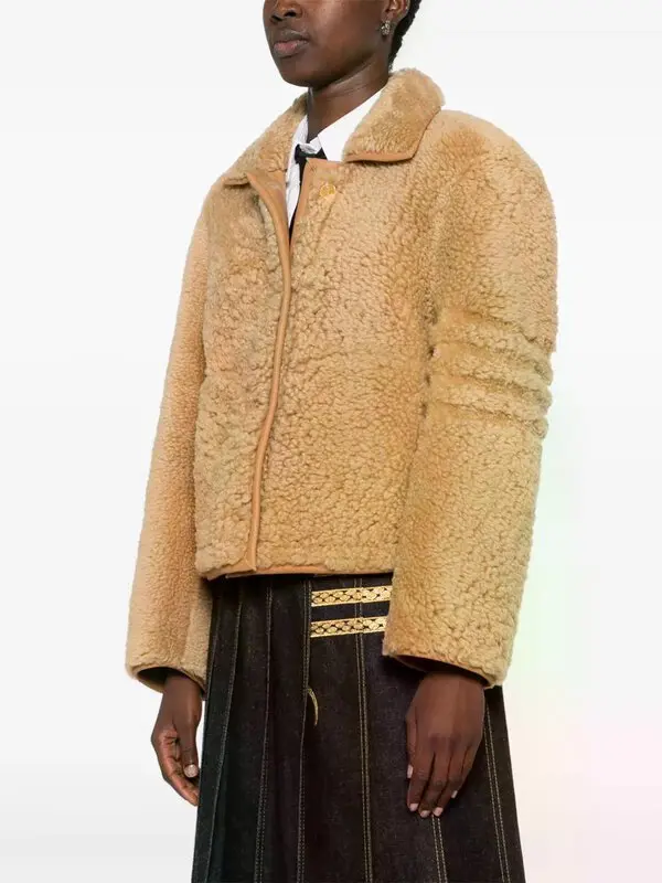 Thom Browne Button-up Shearling Jacket
