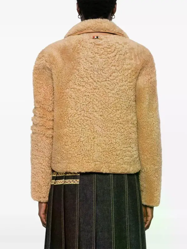 Thom Browne Button-up Shearling Jacket