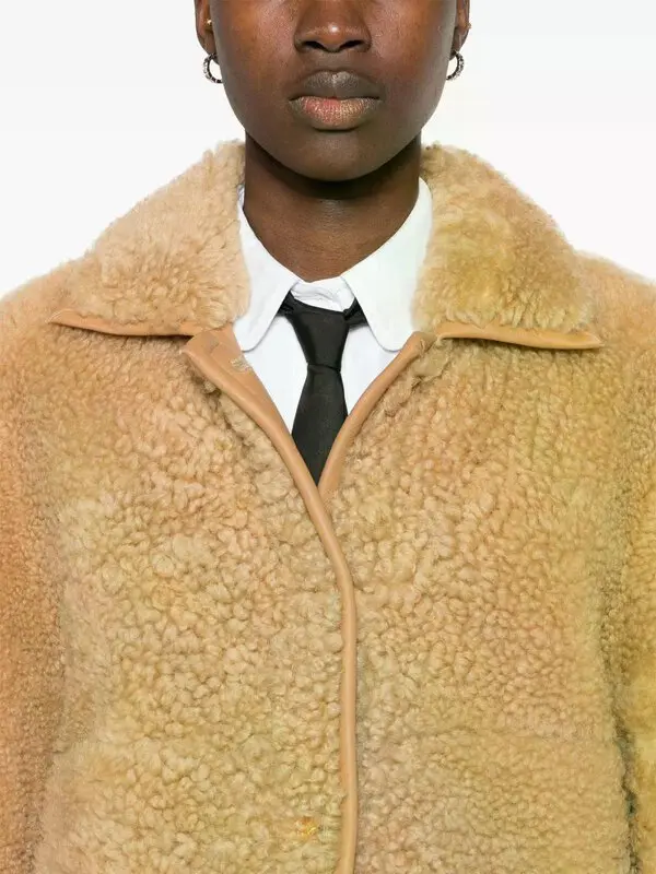 Thom Browne Button-up Shearling Jacket
