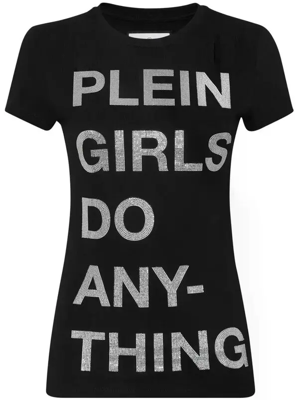 Philipp Plein Slogan-print T-shirt - Black