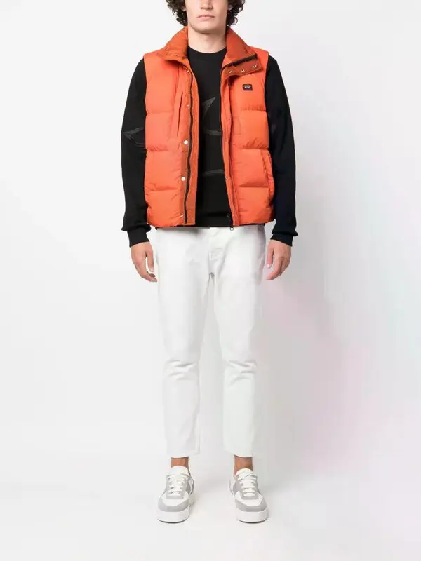 Paul & Shark Padded Gilet With Logo Patch