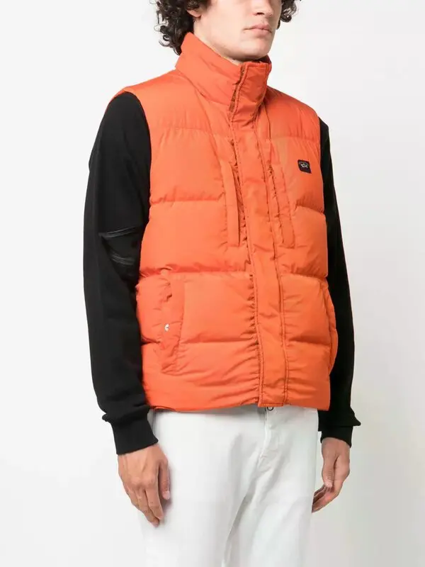 Paul & Shark Padded Gilet With Logo Patch