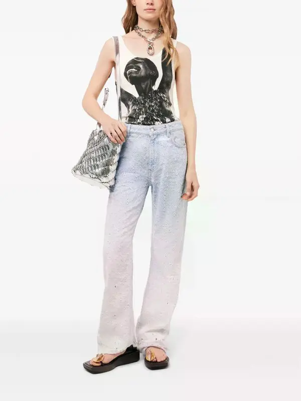 Rabanne Distressed Ombré Straight-leg Jeans