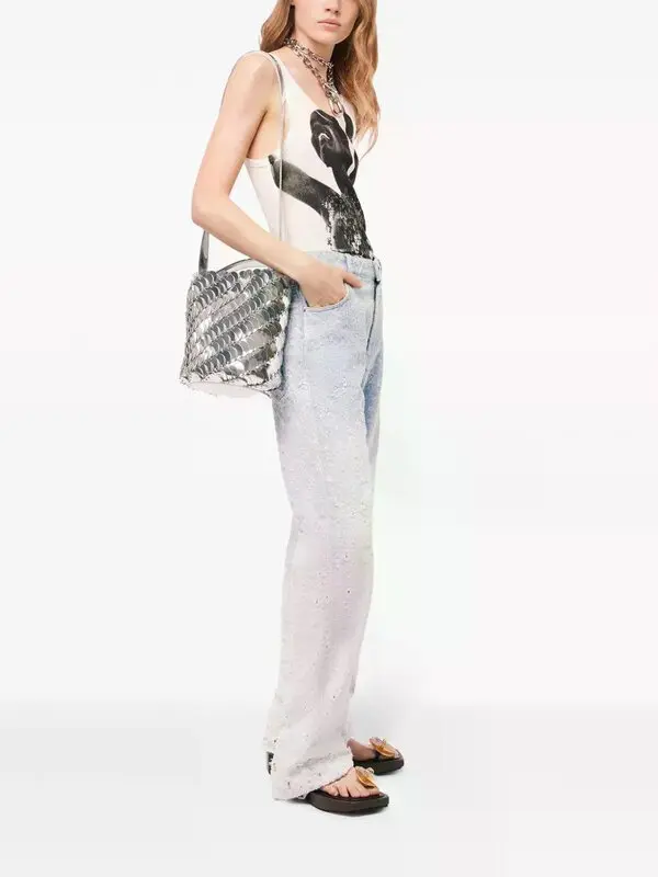 Rabanne Distressed Ombré Straight-leg Jeans