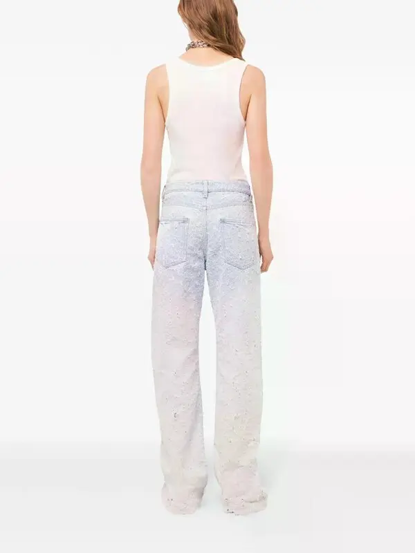 Rabanne Distressed Ombré Straight-leg Jeans
