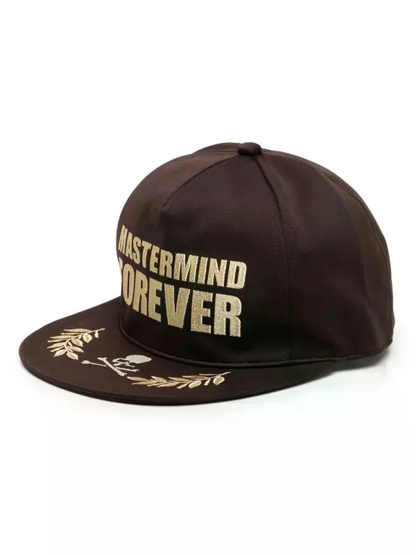 MASTERMIND WORLD Slogan-embroidered Cap - Brown