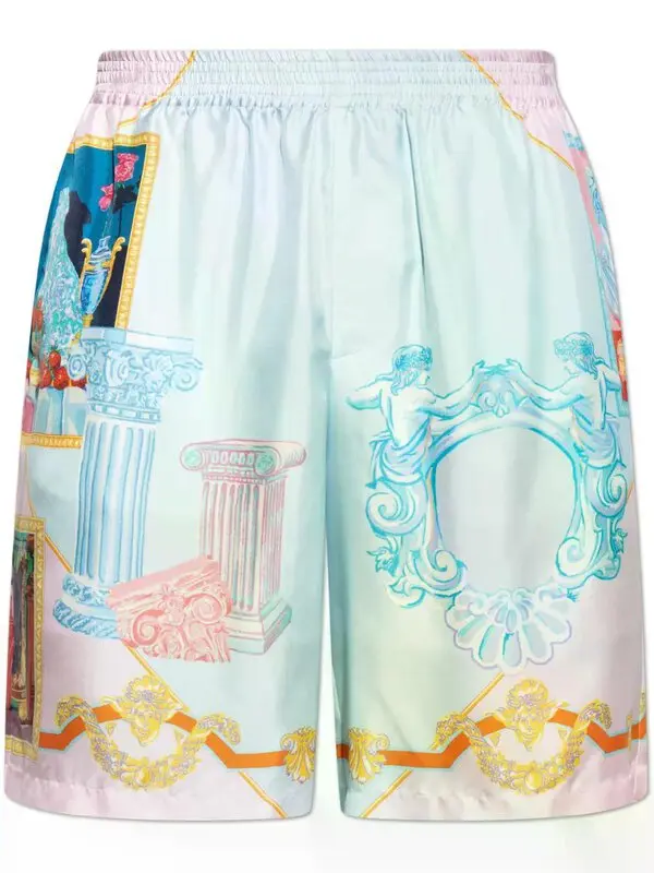 Versace Silk Shorts - Blue